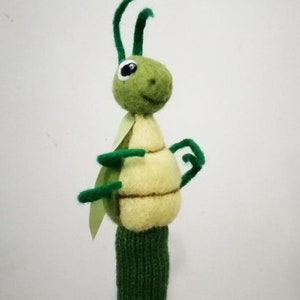 Finger Wool Puppet - Grasshopper. - Etsy