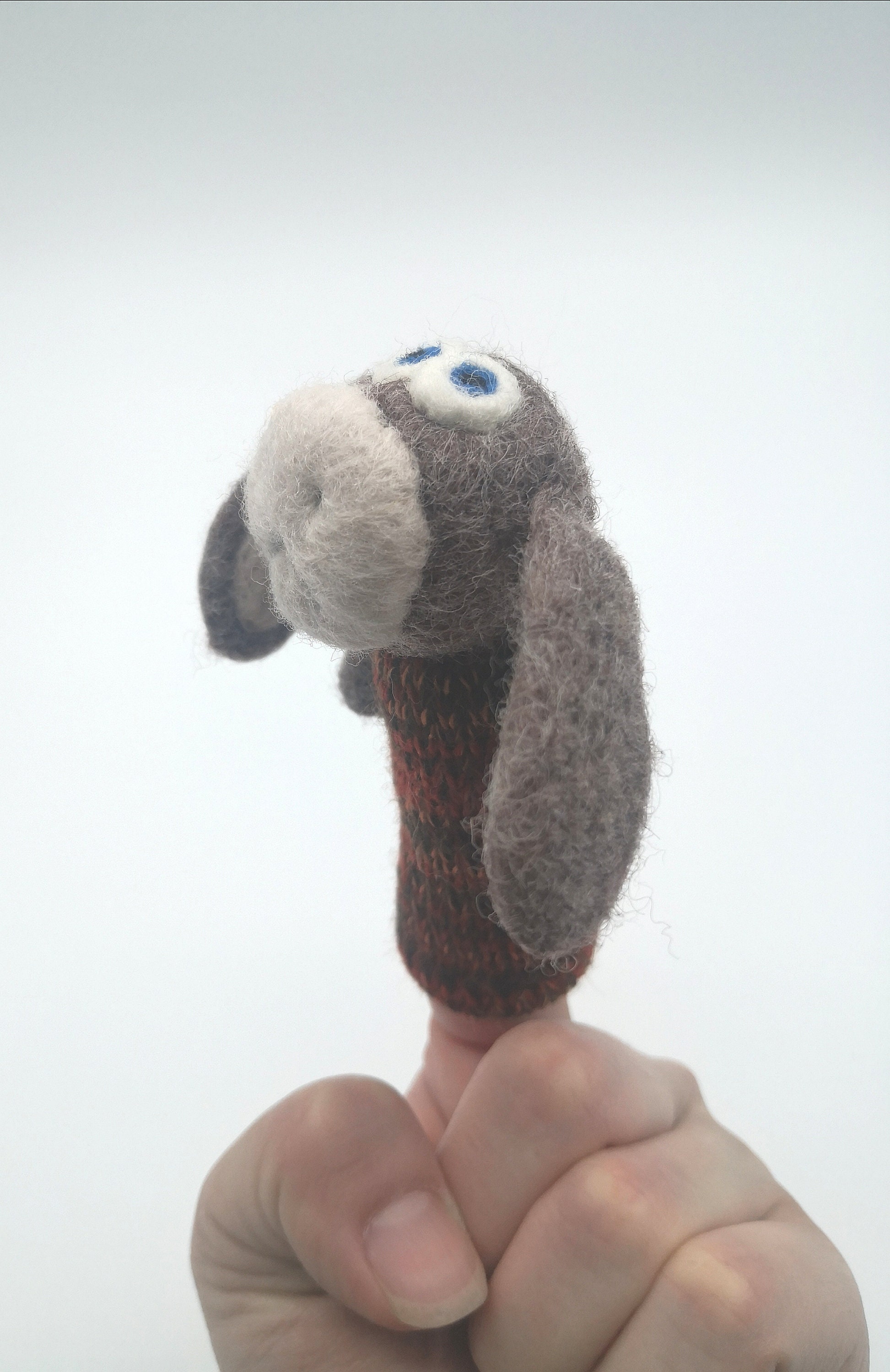 Donkey With Blue Eyes Finger Wool Puppet. - Etsy