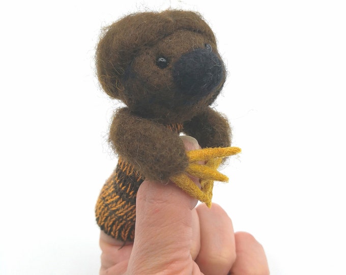 Finger Wool Puppet Sloth. - Etsy