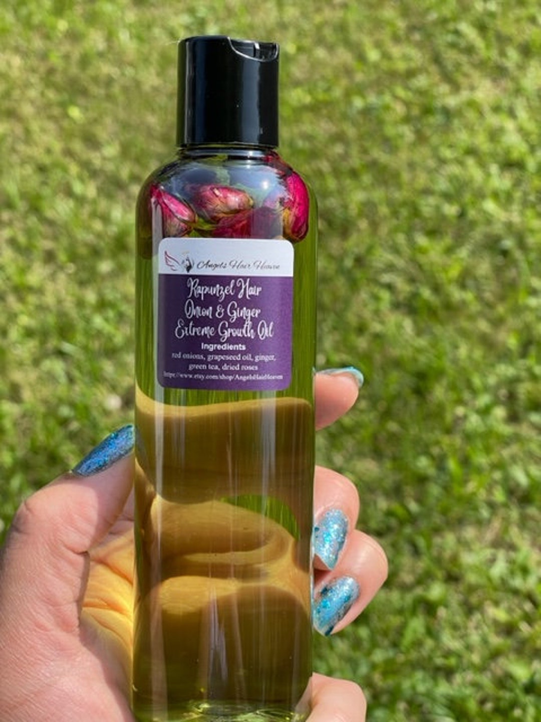 Rapunzel Hair Onion & Ginger Extreme Growth Oil With Roses Grapeseed ...