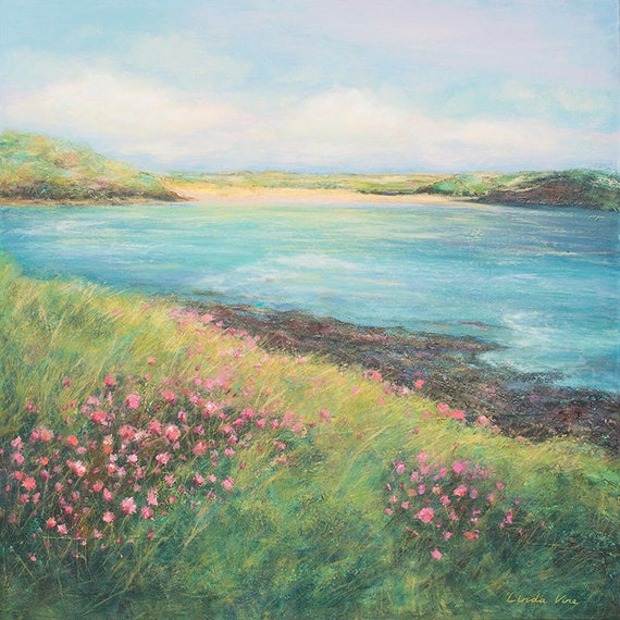 Card Coastal Walk Trebetherick Cornwall Coastal Scene | Etsy