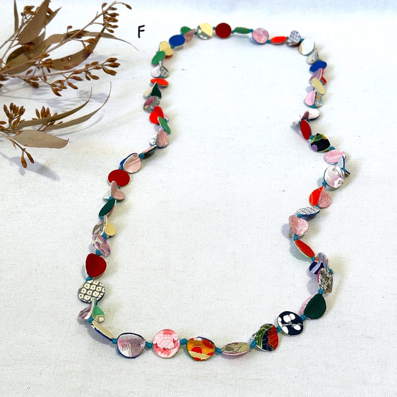 Fabric Bead Necklace - Etsy