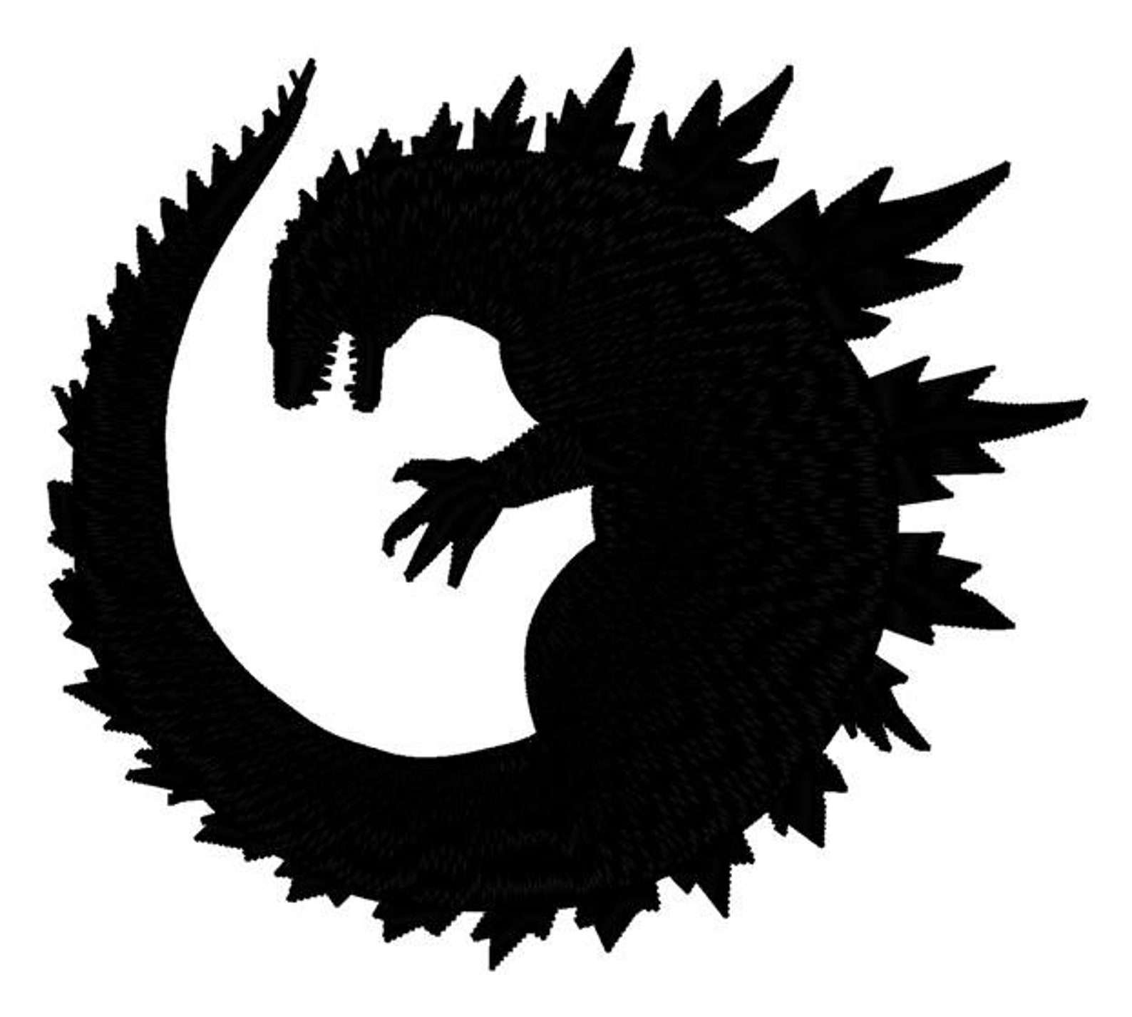 Godzilla Embroidery File - Etsy