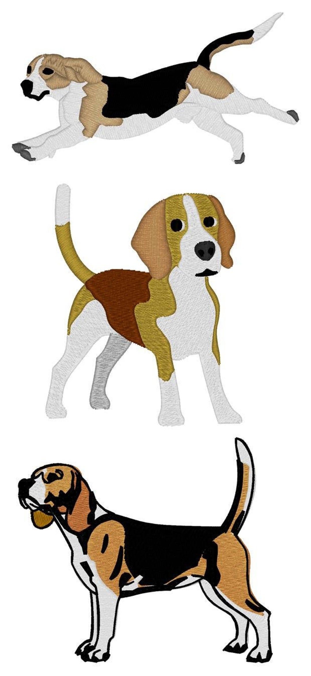Beagles 3-pack Embroidery Files - Etsy