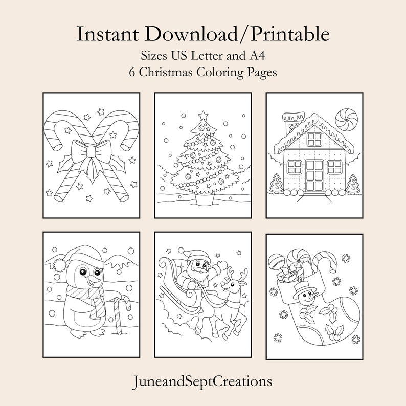 Christmas Digital Activities Coloring Pages, Scramble, Learn to Draw ...