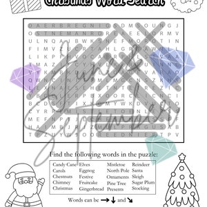 Christmas Magic Word Search Printable - Instant Download - Etsy