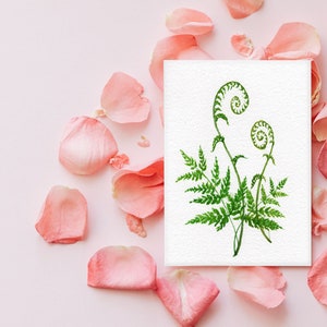 Fiddle-head Fern Botanical Watercolor Print - Etsy