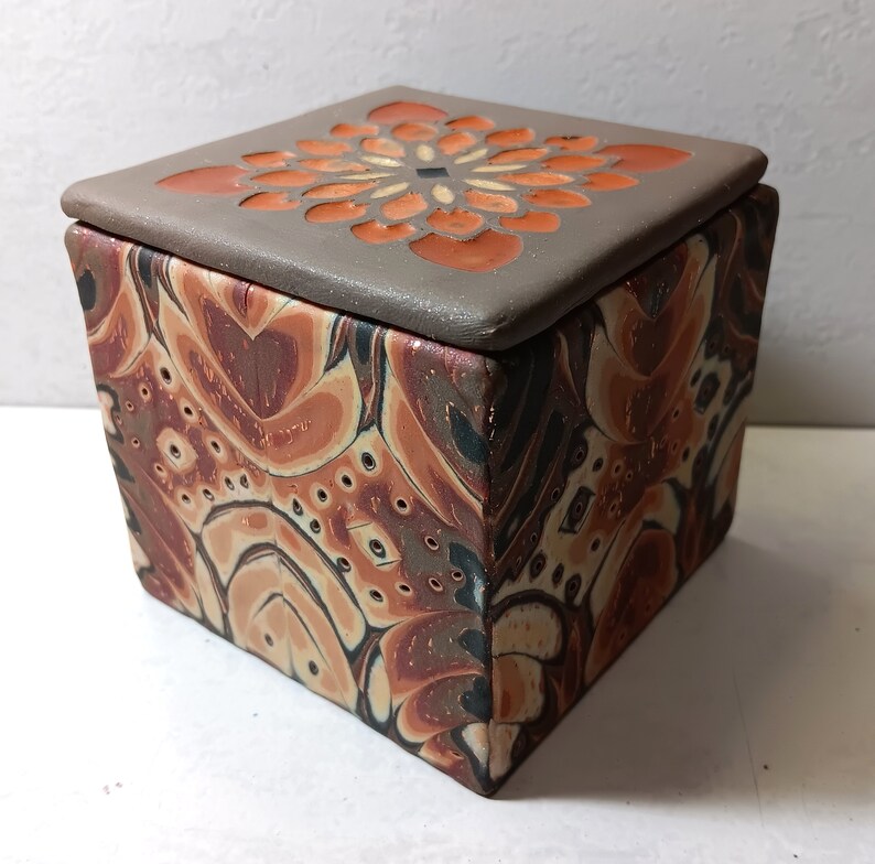 Tutorial Polymer Clay Box With Liquid Clay Inlaid Lid - Etsy