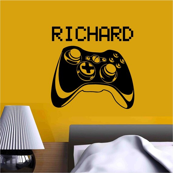Video Game Gaming Personalised Tag Vinyl Sticker Decal Room - Etsy