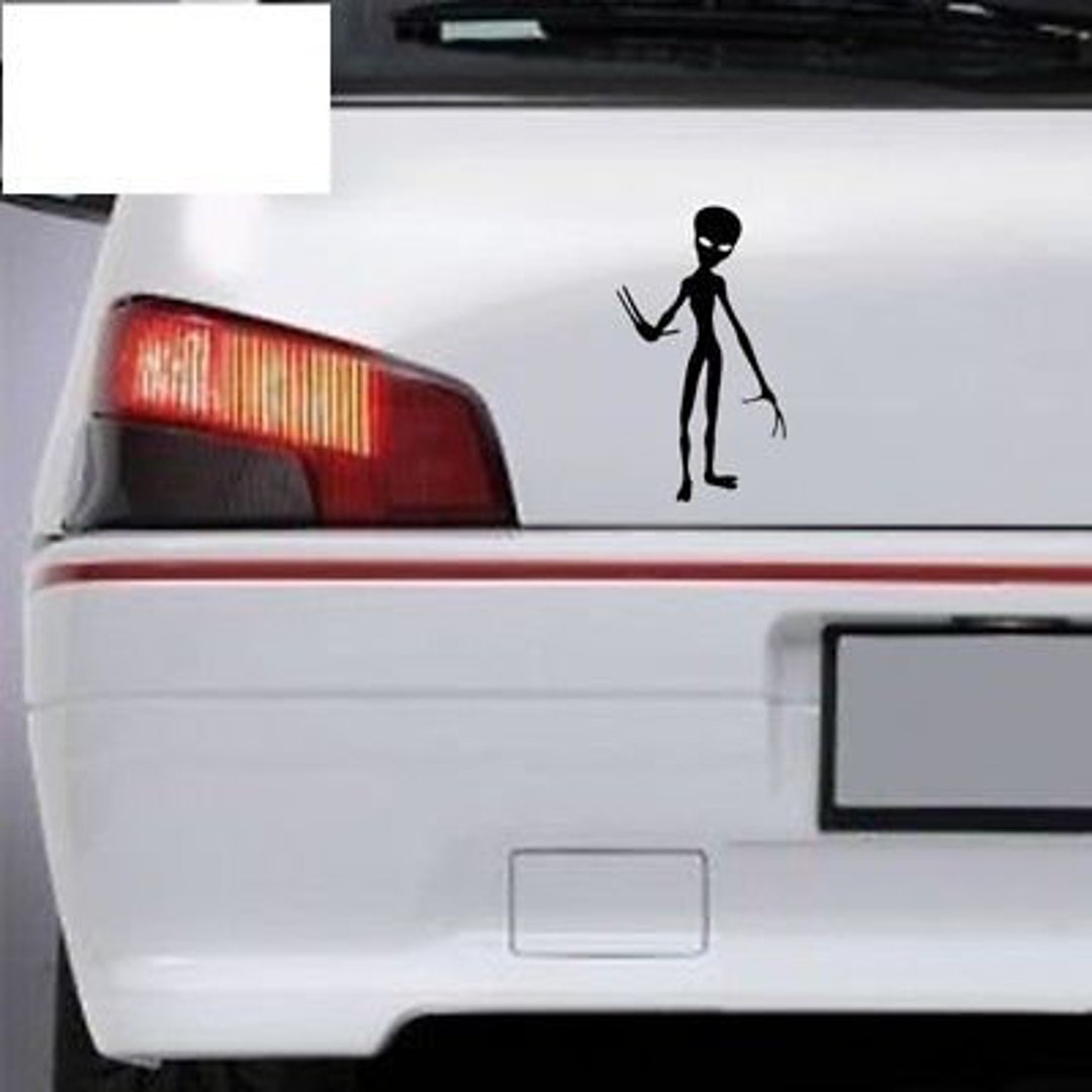 Alien Funny Vinyl JDM Car Sticker Decal UFO Car SUV Truck Boat Window ...