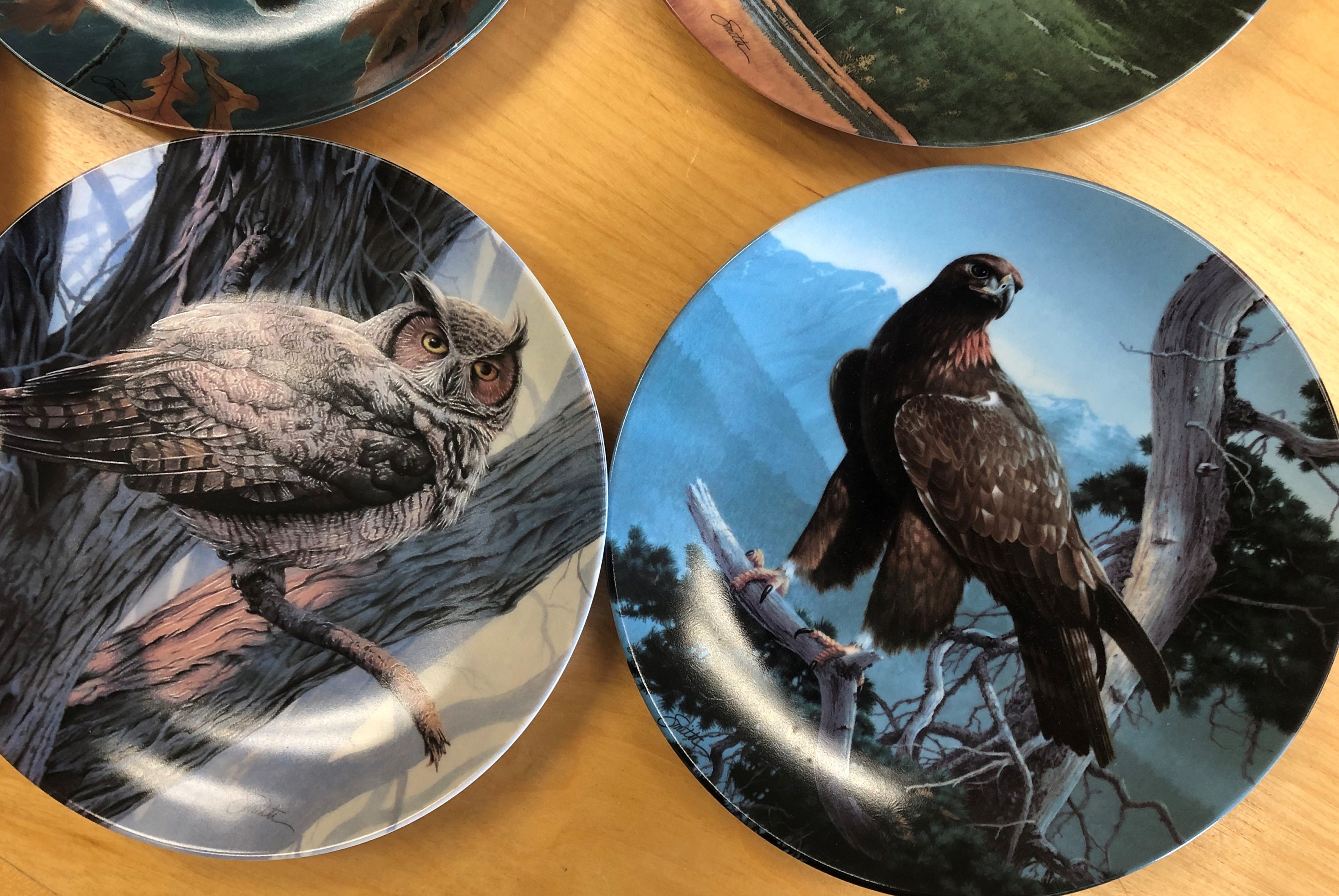 Majestic Birds of North America Full Plate Set, Edwin M. Knowles, 8 ...