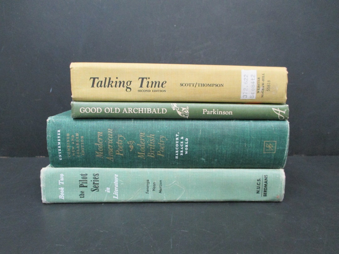 Vintage Green Books - Set of Four - Talking Time, Good Old Archibald ...
