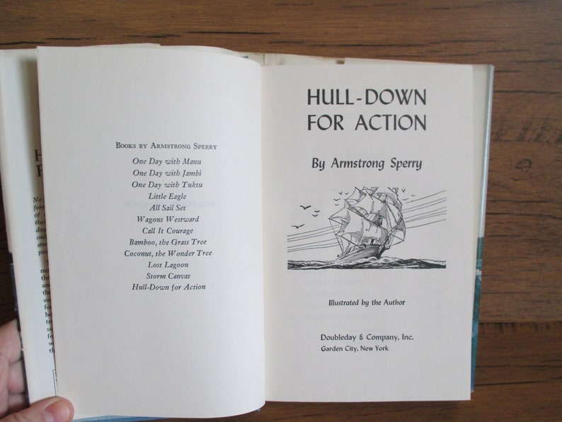 Hull-down for Action by Armstrong Sperry, Doubleday Book, Copyright ...