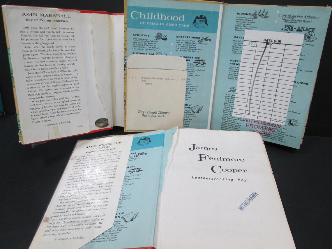 Childhood of Famous Americans, Each Book Sold Separately, John Marshall ...