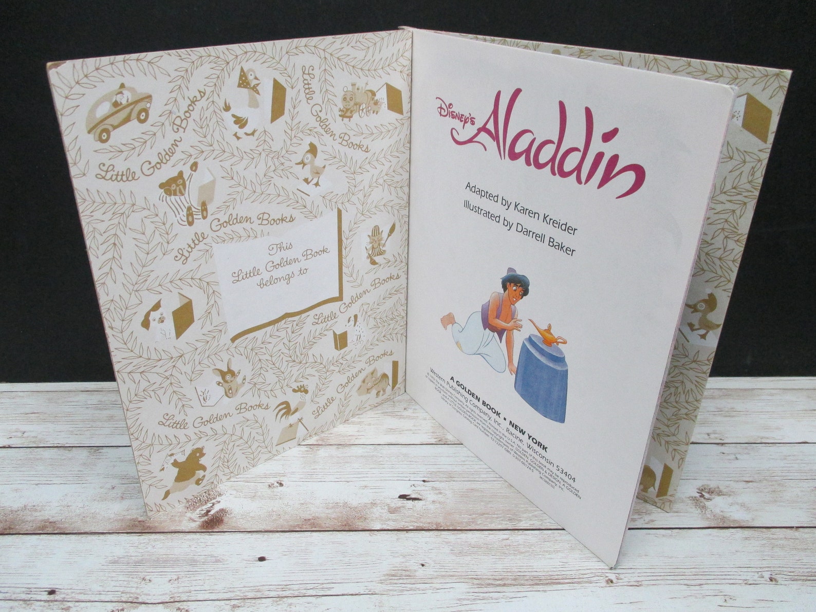 Disney's Aladdin A Little Golden Book, Vintage Hardcover Children's ...
