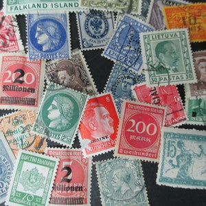 70 Vintage Stamps, International Stamp Collection, Ephemera Collection ...