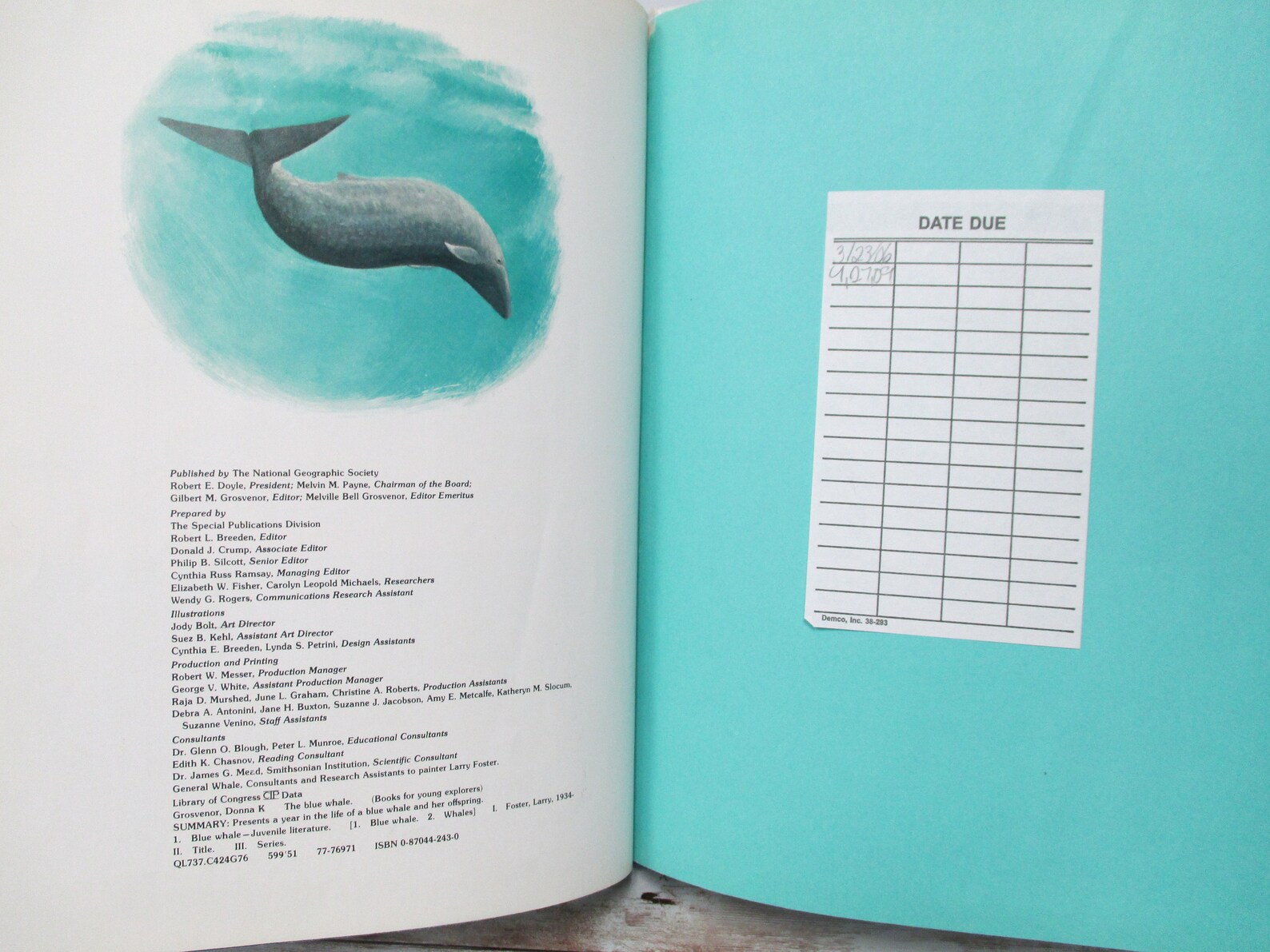 The Blue Whale by Donna Grosvenor National Geographic Society Books for ...