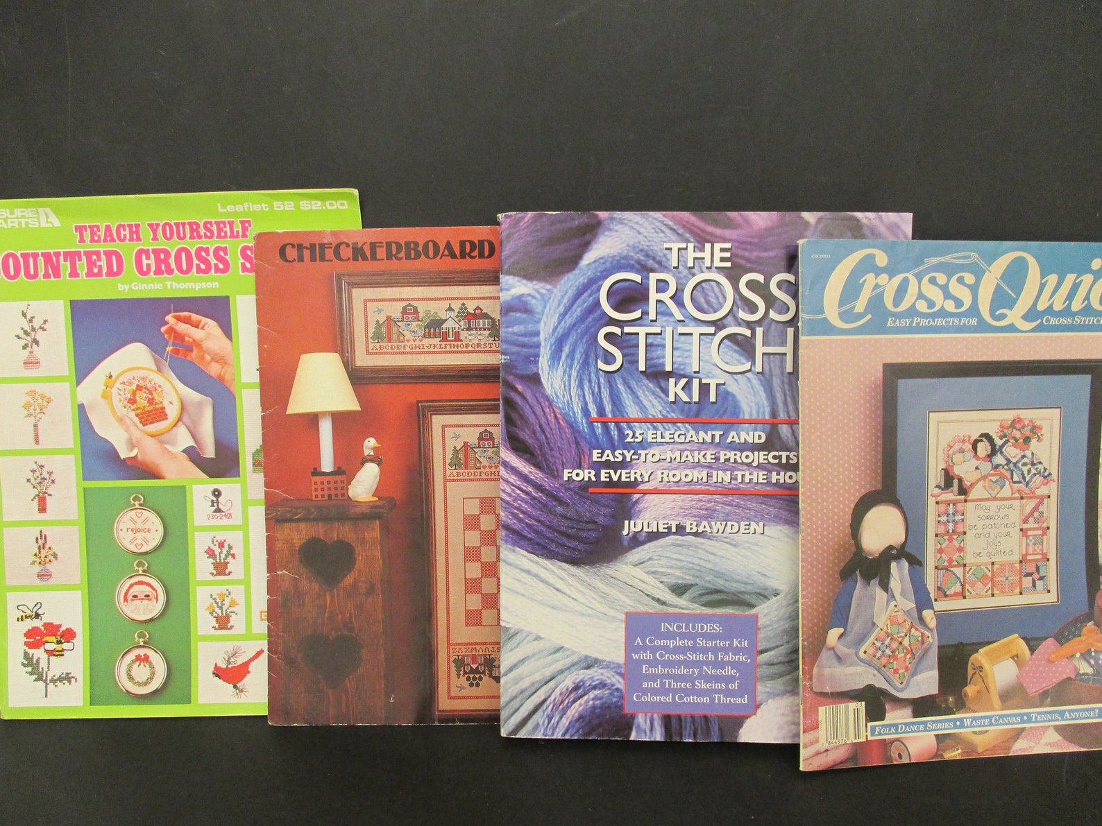 Lot of 4 Cross Stitch Books, Secondmousefinds - Etsy