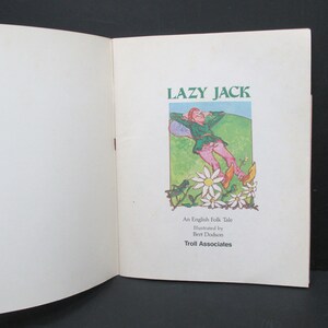 Lazy Jack Book With Record, an English Folk Tale, Secondmousefinds - Etsy
