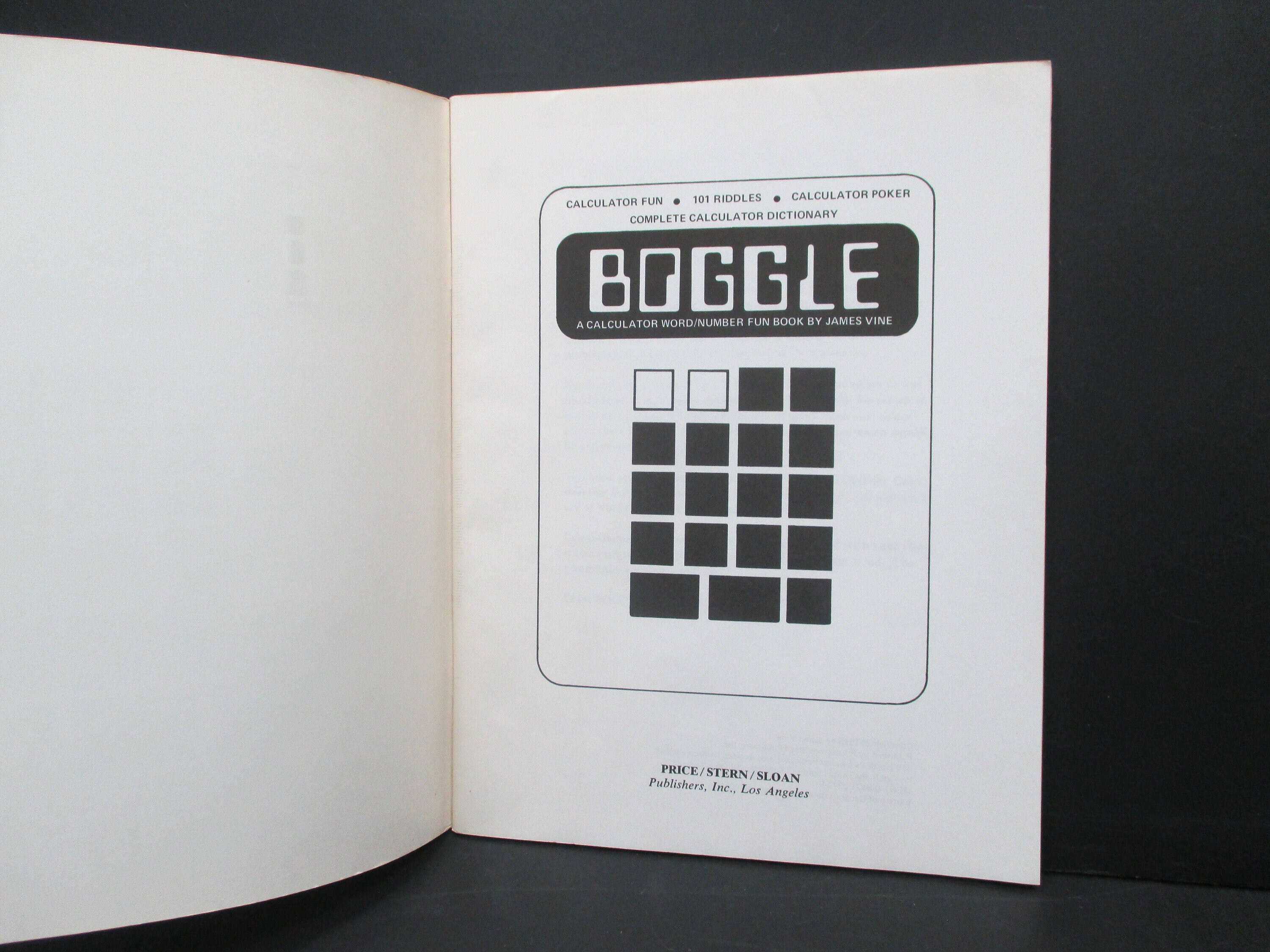 Boggle: A Calculator Word/number Fun Book by James Vine - Etsy