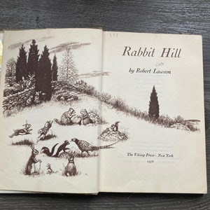Rabbit Hill by Robert Lawson, 1956 the Viking Press, Secondmousefinds ...