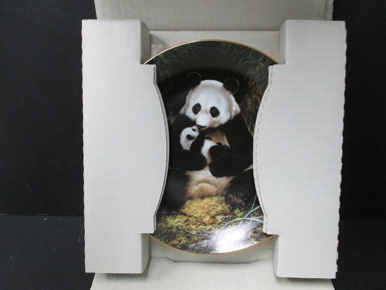 Vintage Decorative Plate the Panda by Will Nelson, First in the Last of Their Kind: the ...
