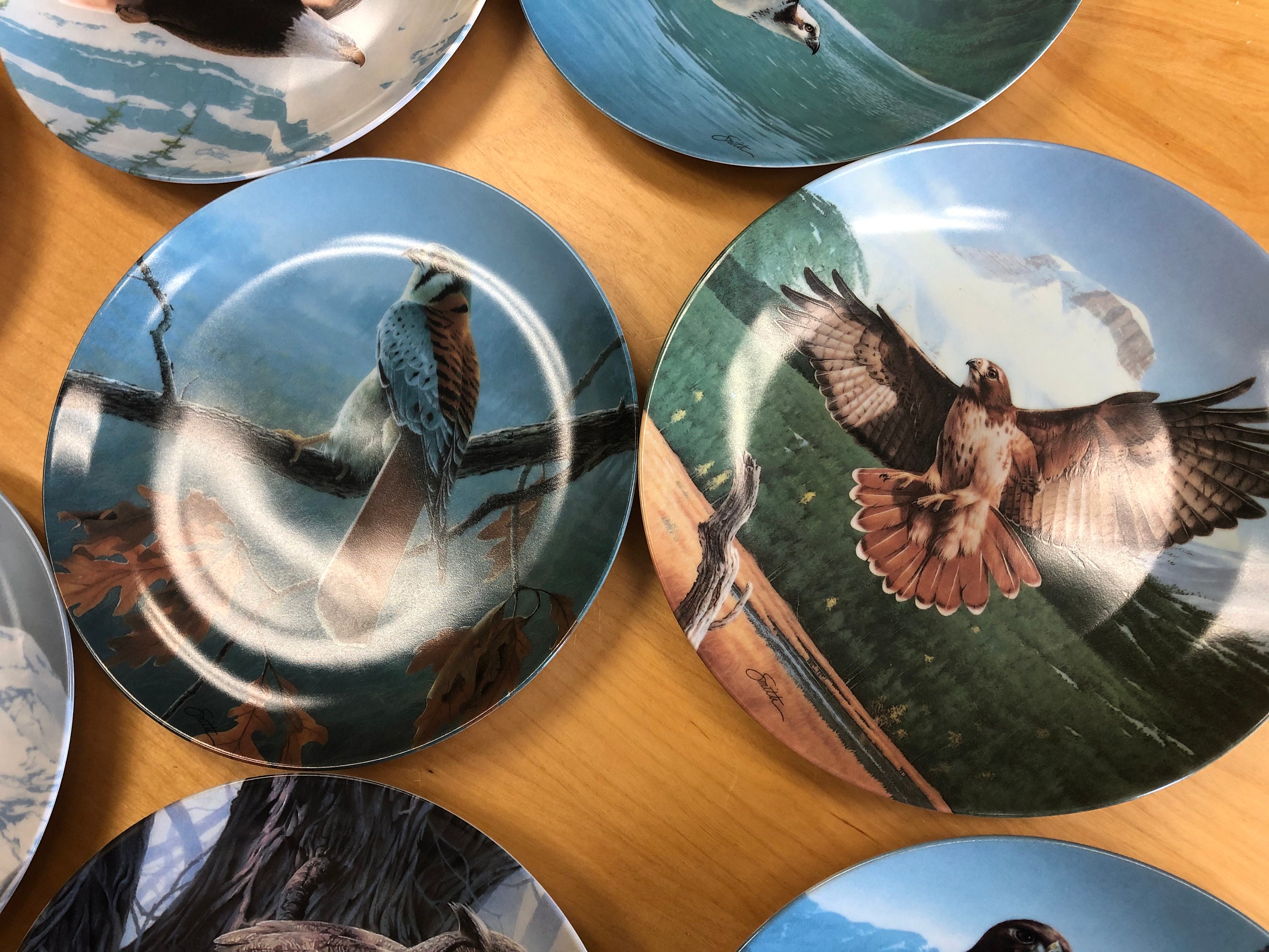 Majestic Birds of North America Full Plate Set, Edwin M. Knowles, 8 ...