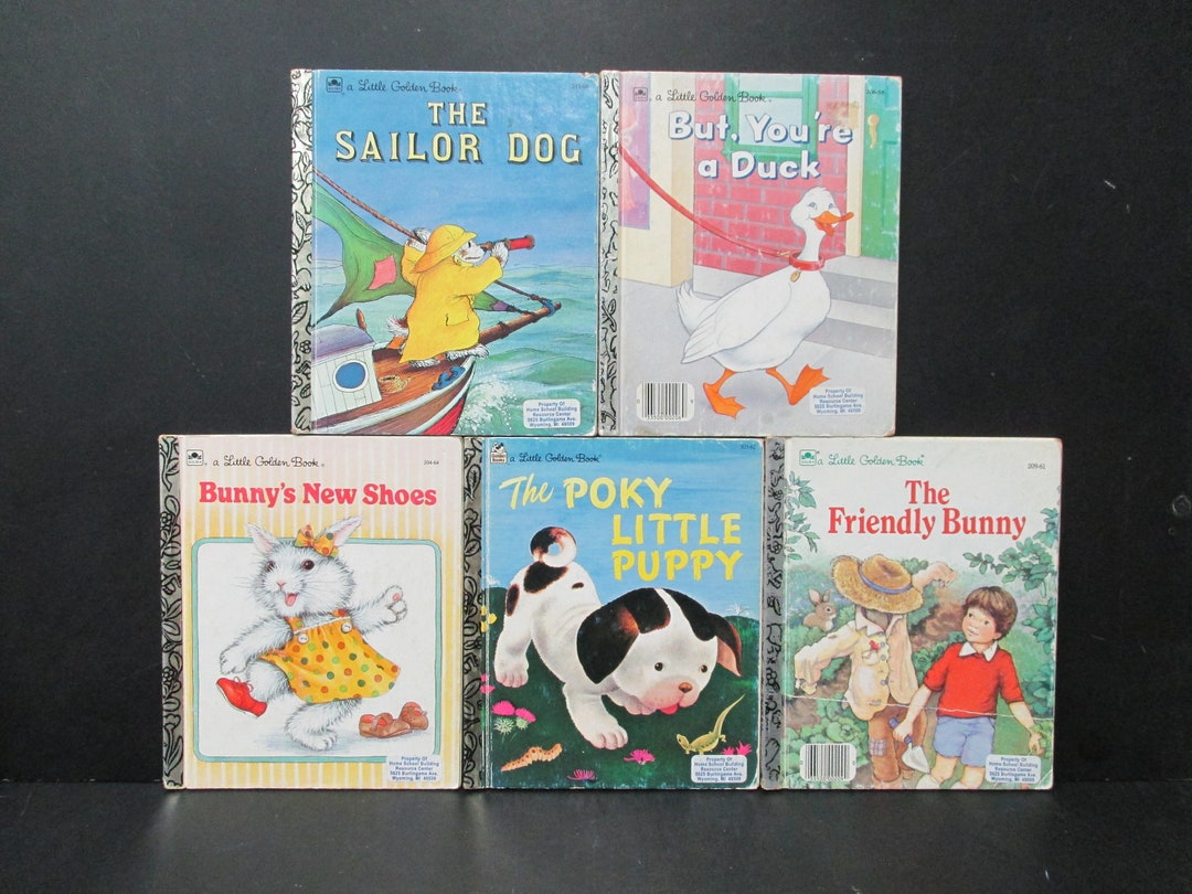 Vintage Little Golden Book Set Collection of 5 Animal Themed - Etsy