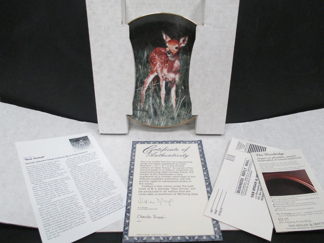 Vintage Decorative Fawn Plate, Plate Two: New Arrival From the Nature's ...