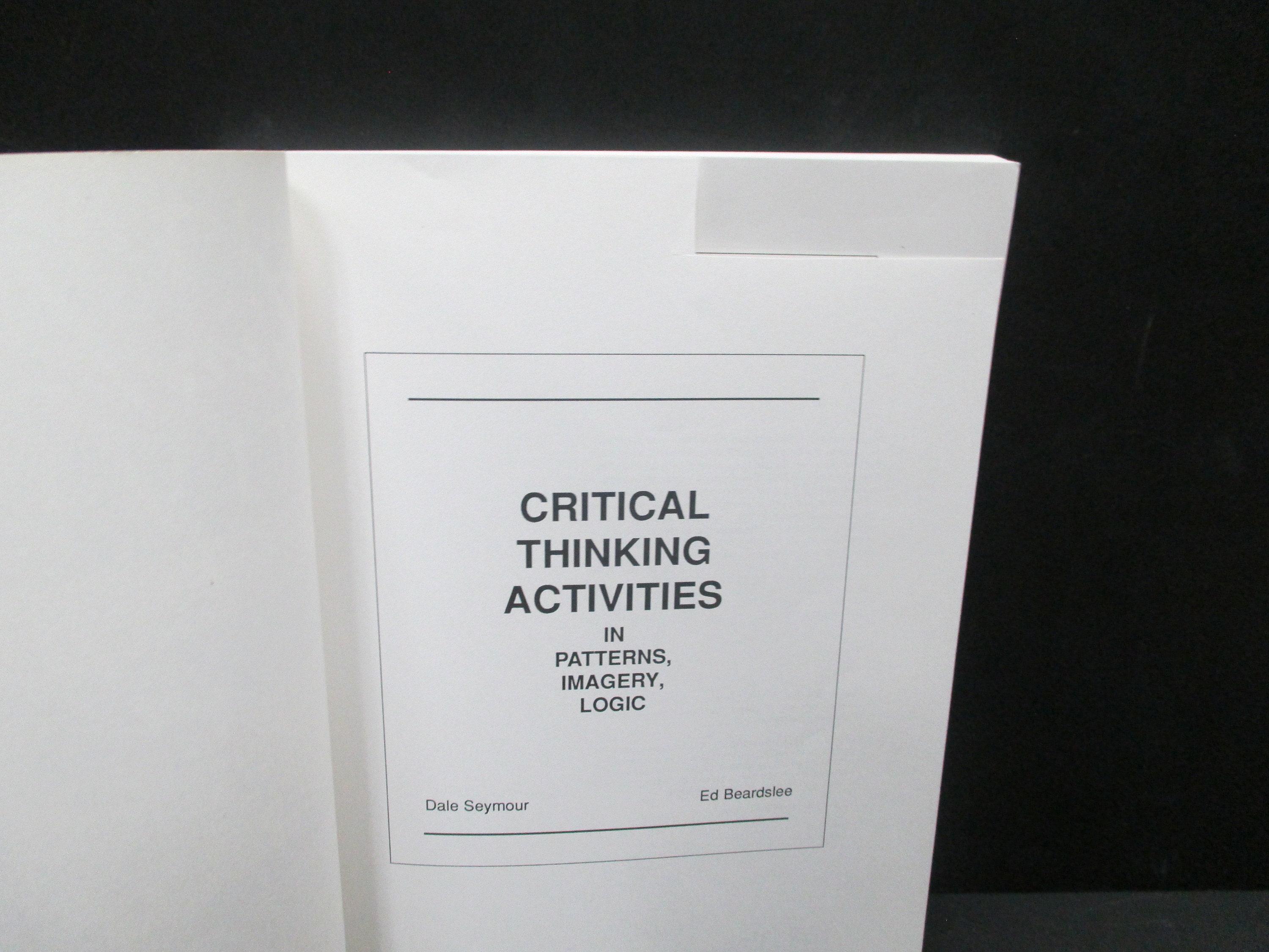 Critical Thinking Activities, Vintage Paperback Activity Book ...