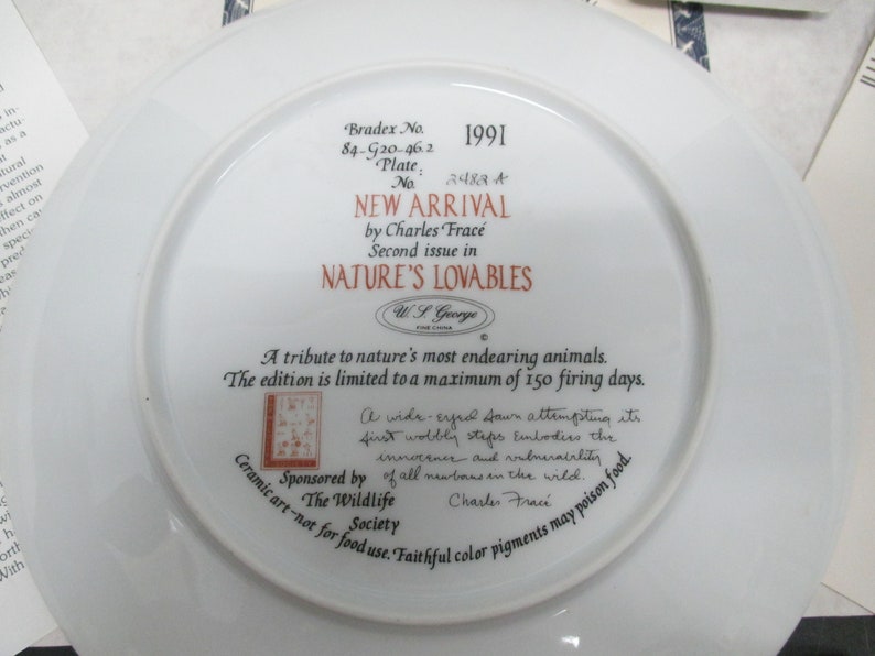 Vintage Decorative Fawn Plate, Plate Two: New Arrival From the Nature's ...