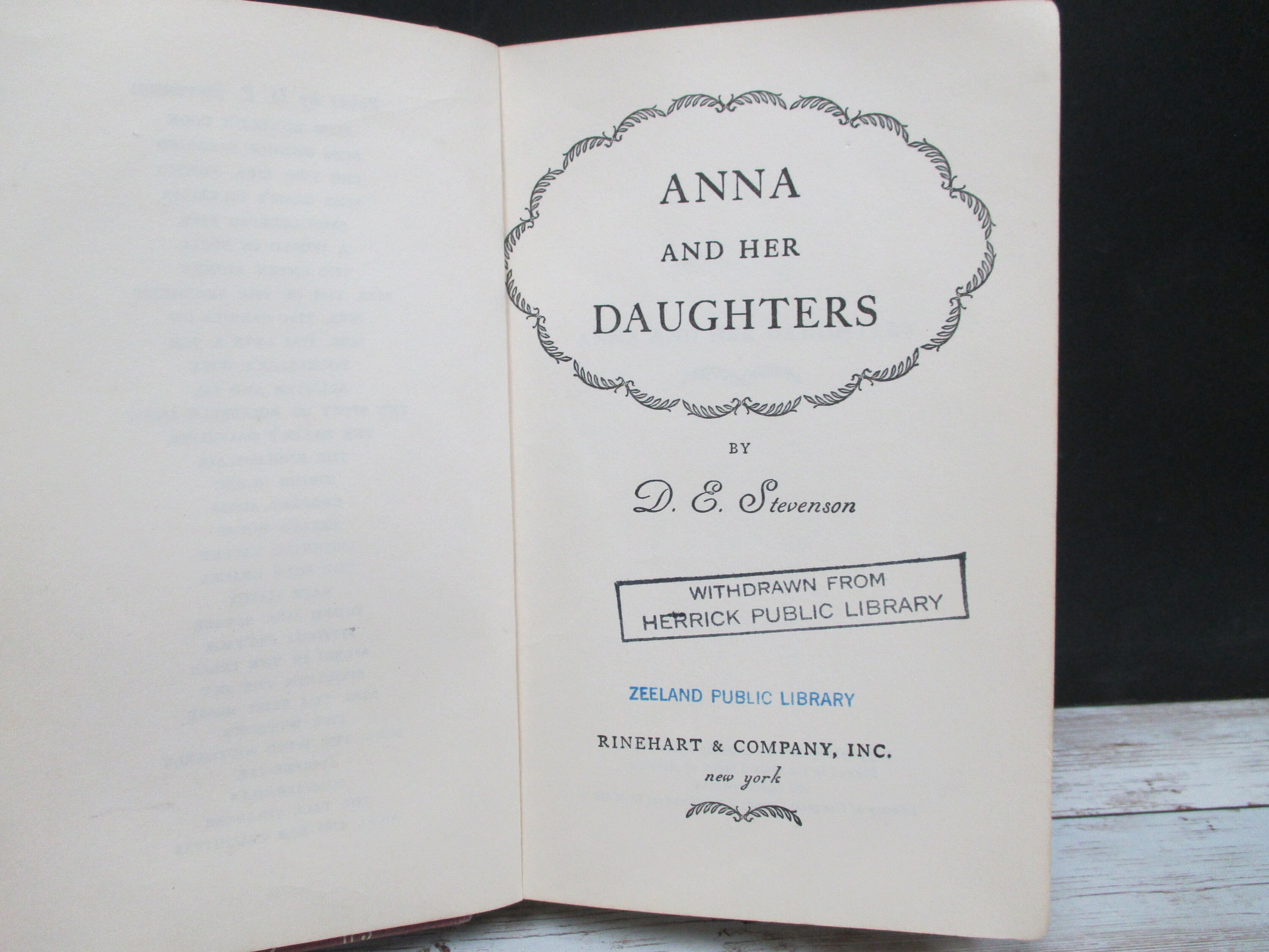 Anna and Her Daughters by D.E. Stevenson, Secondmousefinds - Etsy