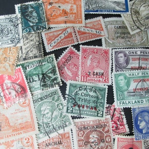 70 Vintage Stamps, International Stamp Collection, Ephemera Collection ...