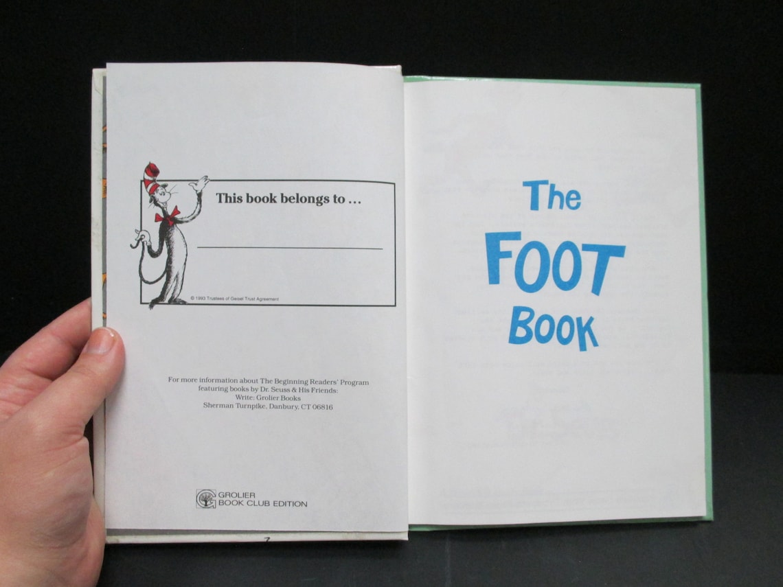 The Foot Book by Dr. Seuss, Vintage Hardcover Book, Beginning Beginner ...