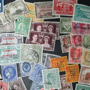 70 Vintage Stamps, International Stamp Collection, Ephemera Collection ...