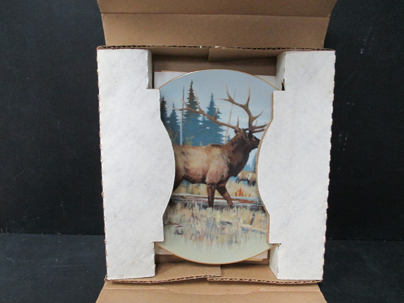 Vintage Decorative Northern American Elk Plate, Nature's Heritage ...
