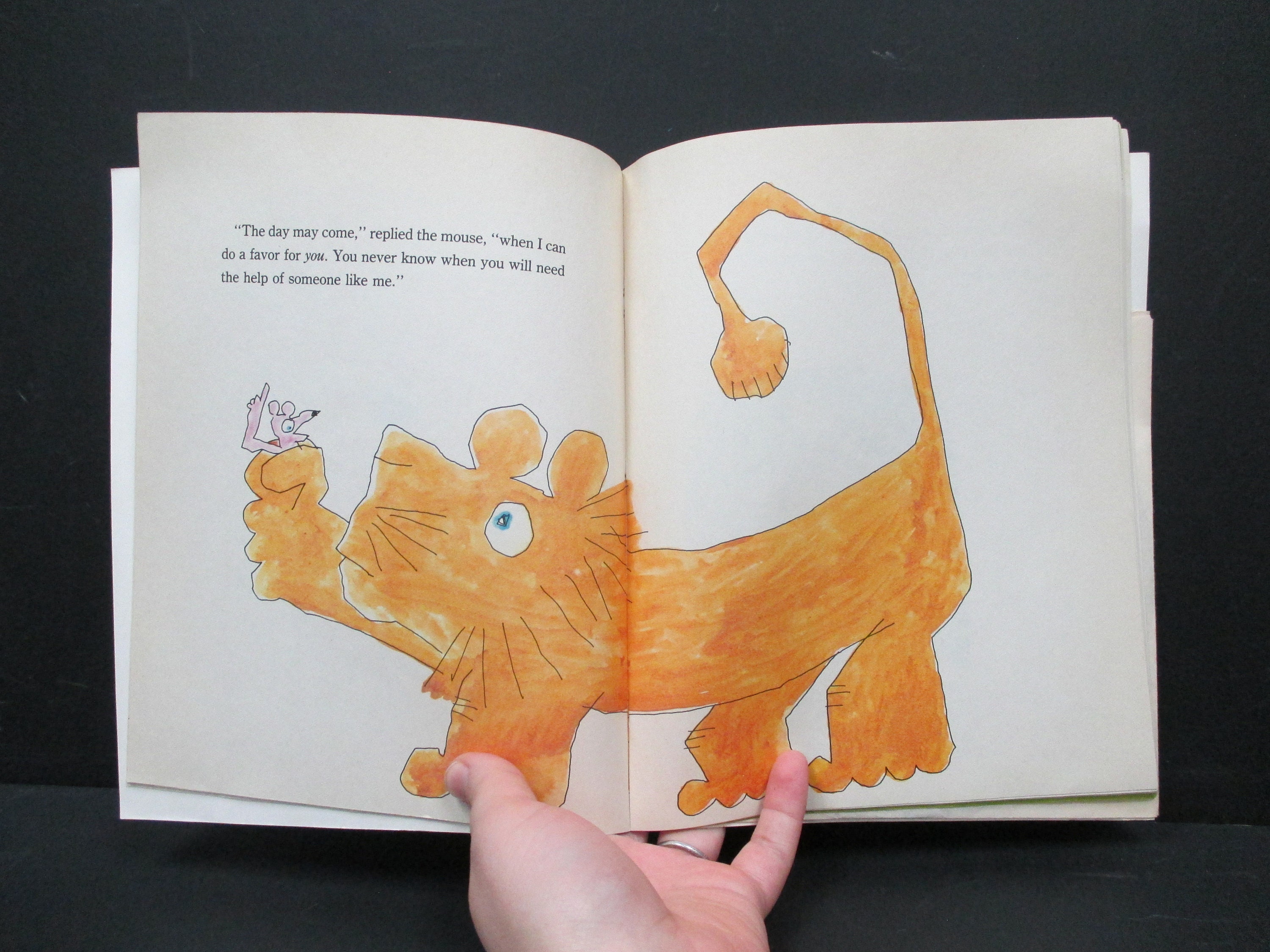 The Lion and the Mouse Book With Record, by Aesop, Secondmousefinds - Etsy