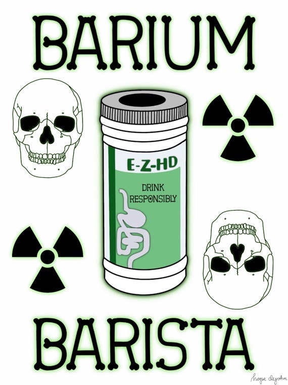 X-ray Barium Barista Poster | Etsy