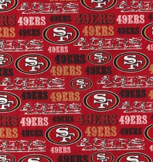 NFL 49ers Football Cotton Fabric by the Yard - Etsy