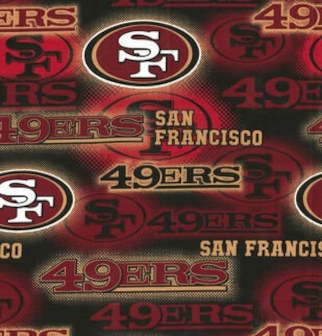 NFL 49ers Football Cotton Fabric by the Yard - Etsy