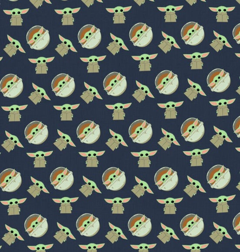 Disney Star Wars, Baby Yoda, Mandalorian Cotton Fabric by the Yard - Etsy