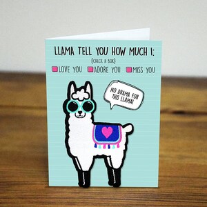 Llama Tell You How Much I Love You Adore You Miss You Iron on Patch on ...
