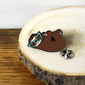Hang in There Sloth Enamel Pin on Mini Card Friendship Encouragement ...