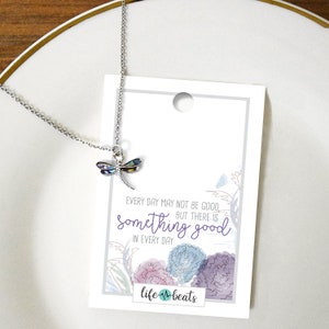 Dragonfly Good Day Necklace Everyday May Not Be Good but There - Etsy