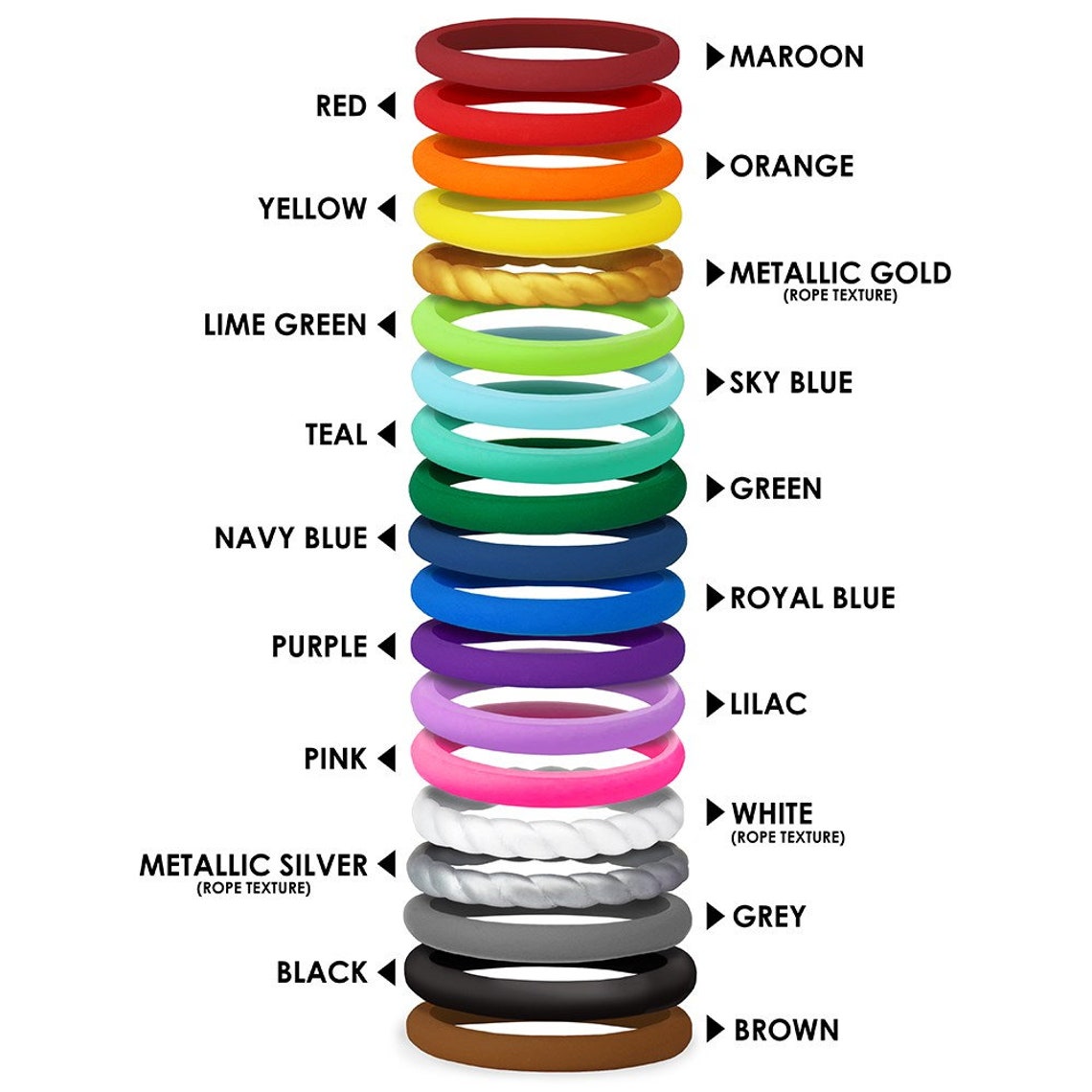 Stackable Silicone Rings Create Your Own Set and Color Scheme - Etsy