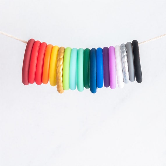 Stackable Silicone Rings Create Your Own Set and Color Scheme - Etsy