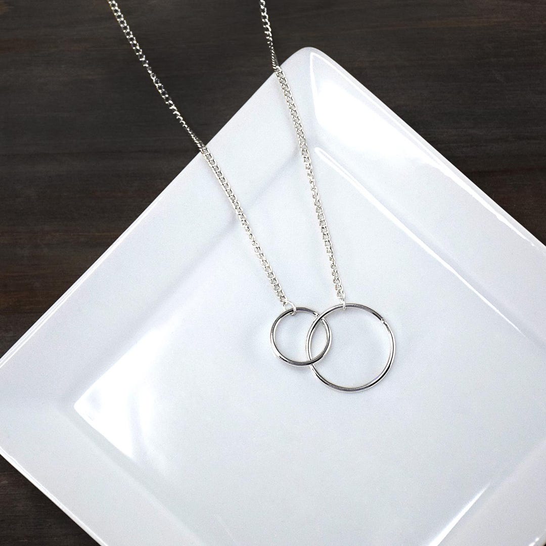 Arms of His Love Necklace - Two Interlocking Charms - Etsy