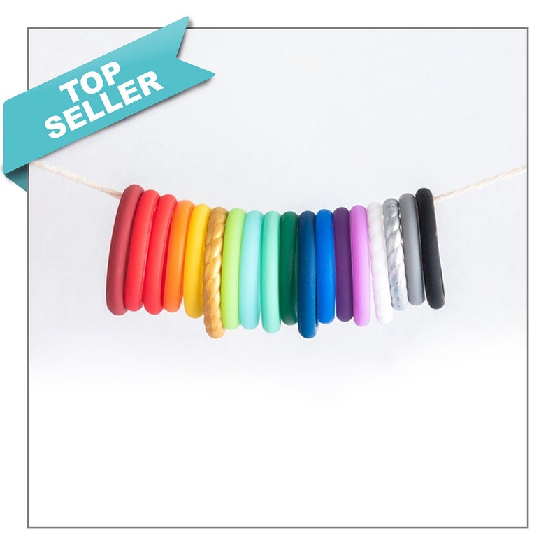 Stackable Silicone Rings Create Your Own Set and Color Scheme - Etsy