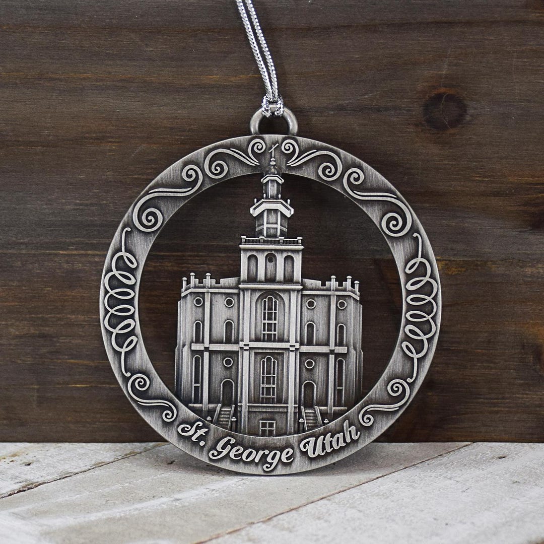 Saint George or St George Utah Temple Christmas Ornament - Engraveable ...