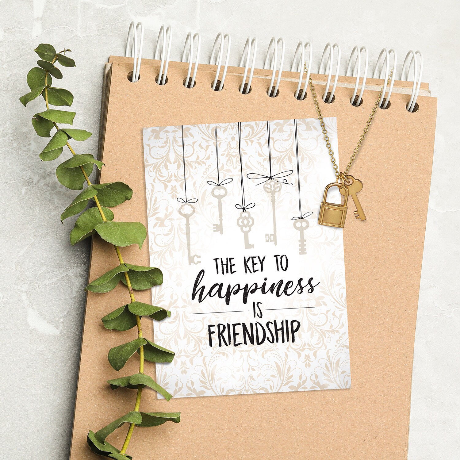 Dainty Lock and Key Necklace Friendship gift happiness matte | Etsy